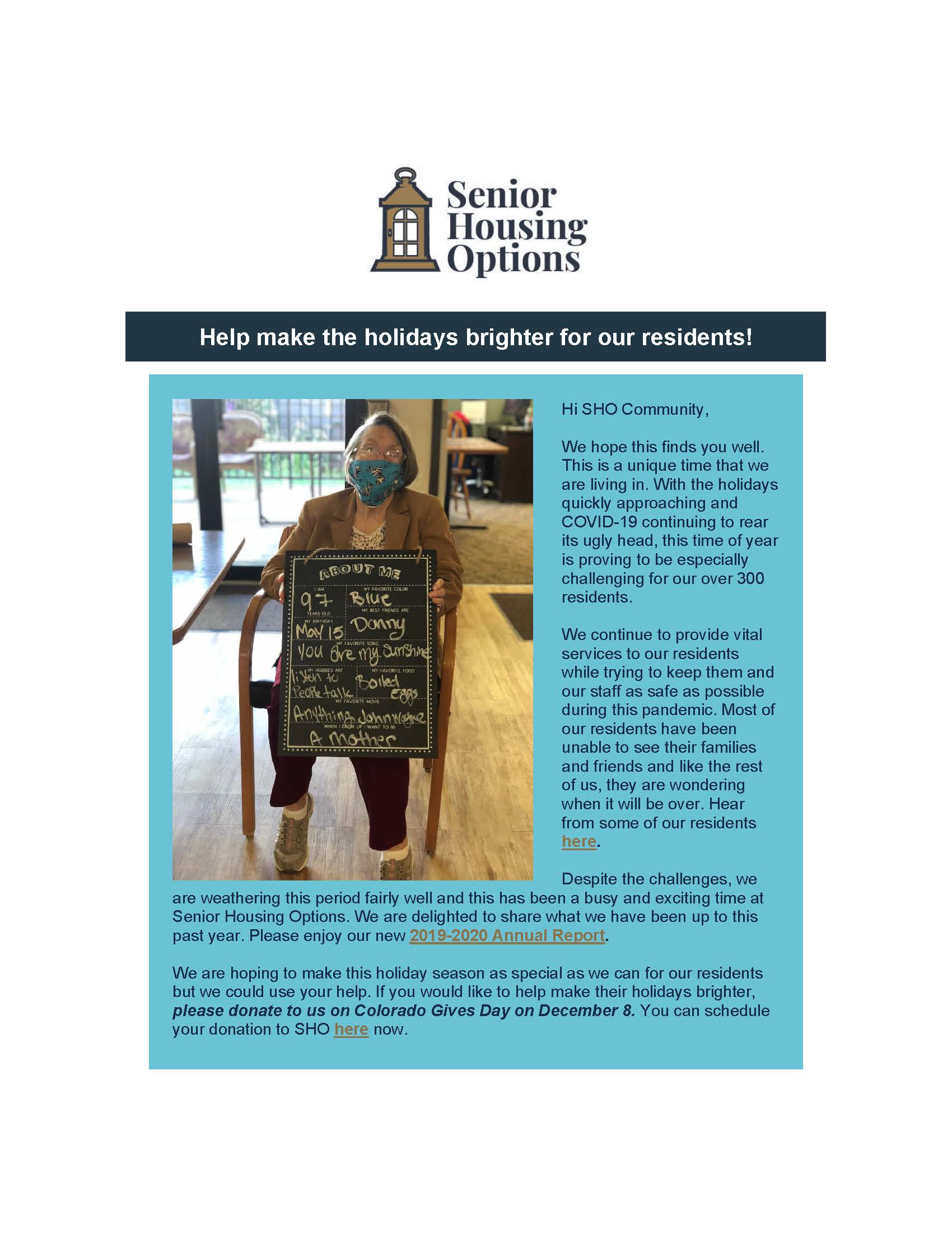 Newsletters - Senior Housing Options